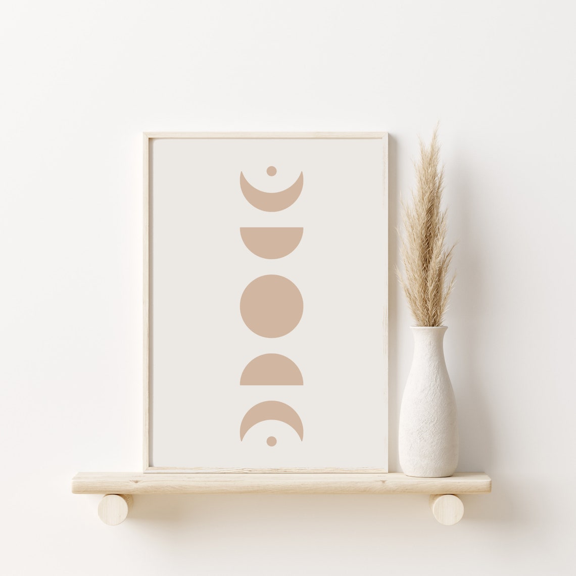 Neutral Boho Gallery Wall Prints, Mid Century Modern Wall Art Set ...