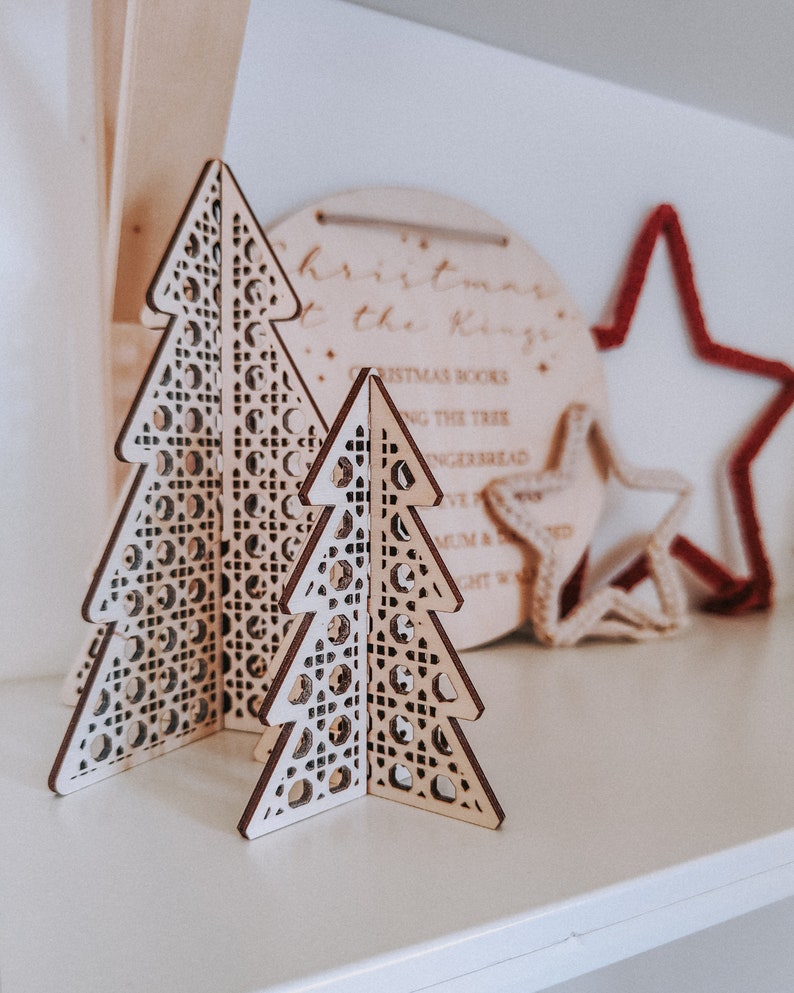 Rattan Christmas Tree Interlocking Stand up Rattan Cane - Etsy