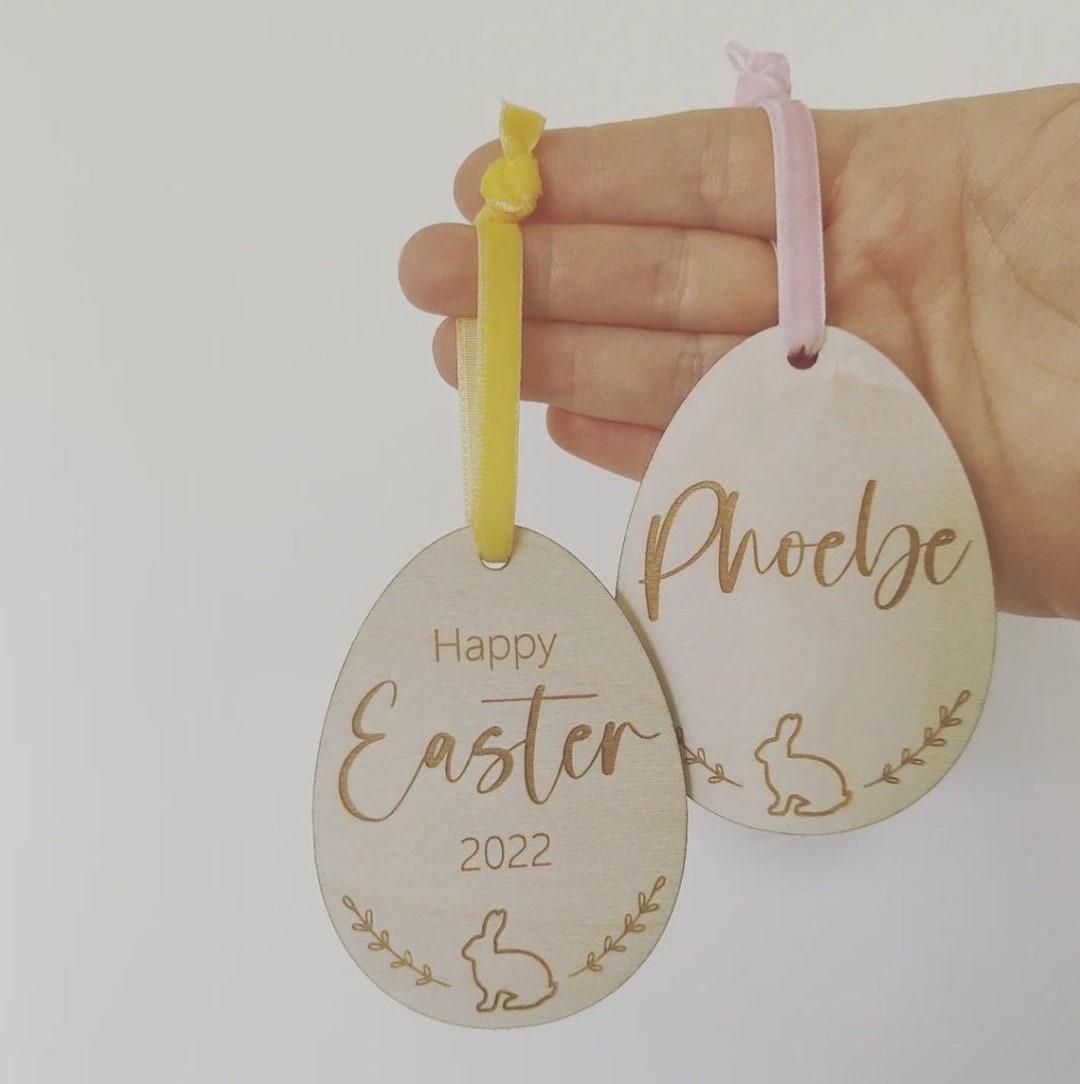 Easter Basket Tags | Personalised Easter Tags | Wooden Labels | Easter ...