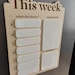 Weekly Meal Planner Reusable Wipe Clean Menu Board Acrylic and Birch ...