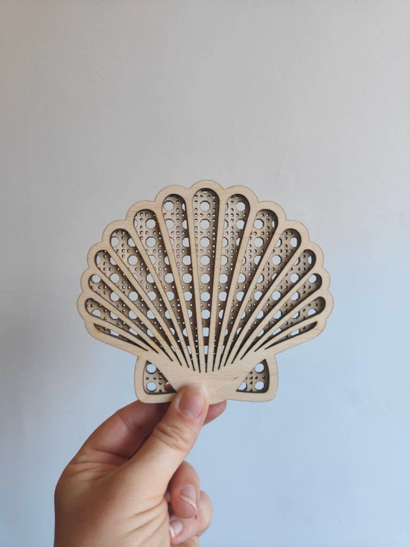 Rattan Seashell Boho Nursery Decor Rattan Effect Shell - Etsy