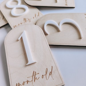 Baby Milestone Discs | Wooden Milestone Cards | Arch Monthly Milestones ...