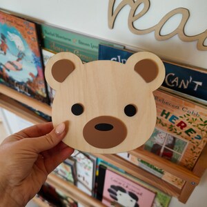 I Love You Beary Much Bear Shaped Wall Sign Decor Wooden and Acrylic ...