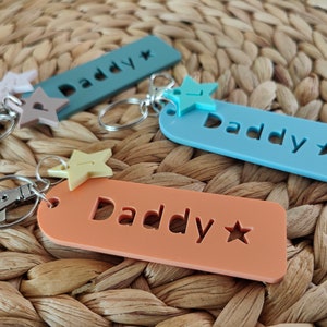 Daddy Keyring | Father's Day | Mummy Keychain | Grandparent Key Ring ...
