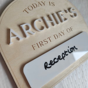 First and Last Day of School Sign | Double Sided Personalised First Day ...