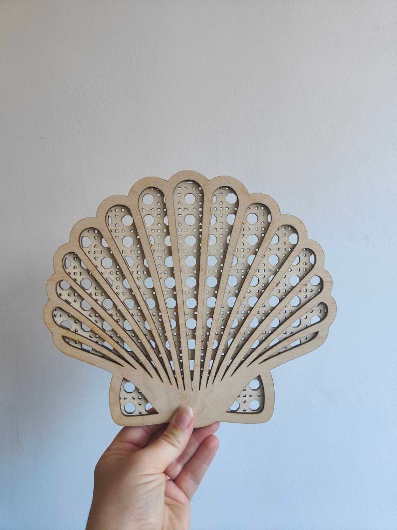 Rattan Seashell | Boho Nursery Decor | Rattan Effect Shell | Mermaid ...