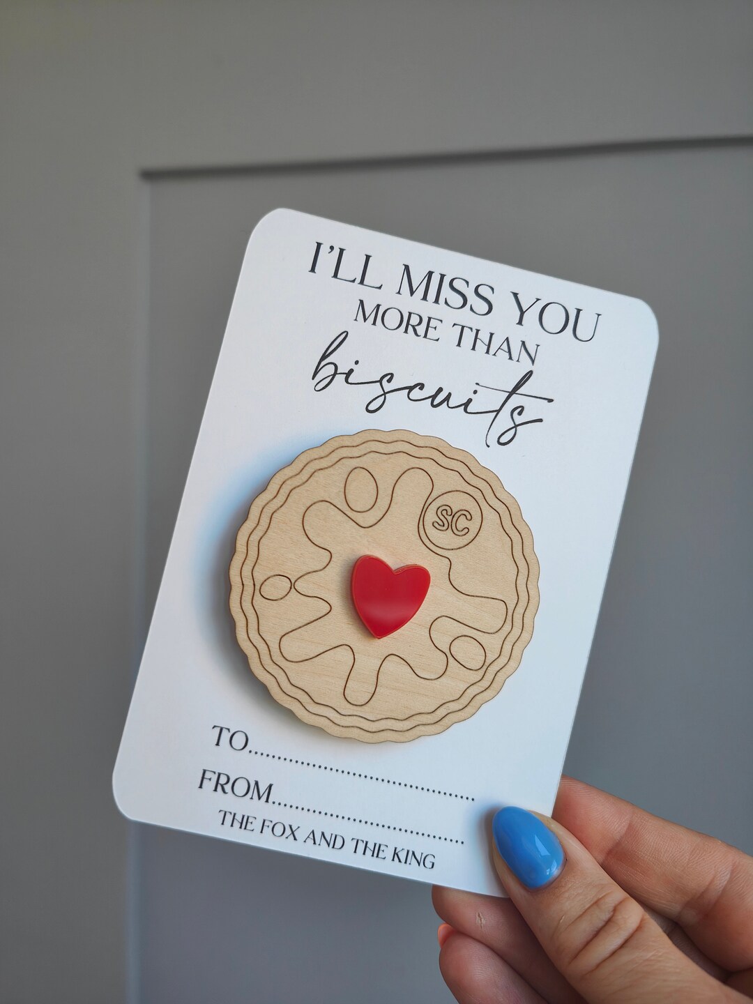 Teacher Gift | Jammie Dodger Biscuit Fridge Magnet | I'll Miss You More ...