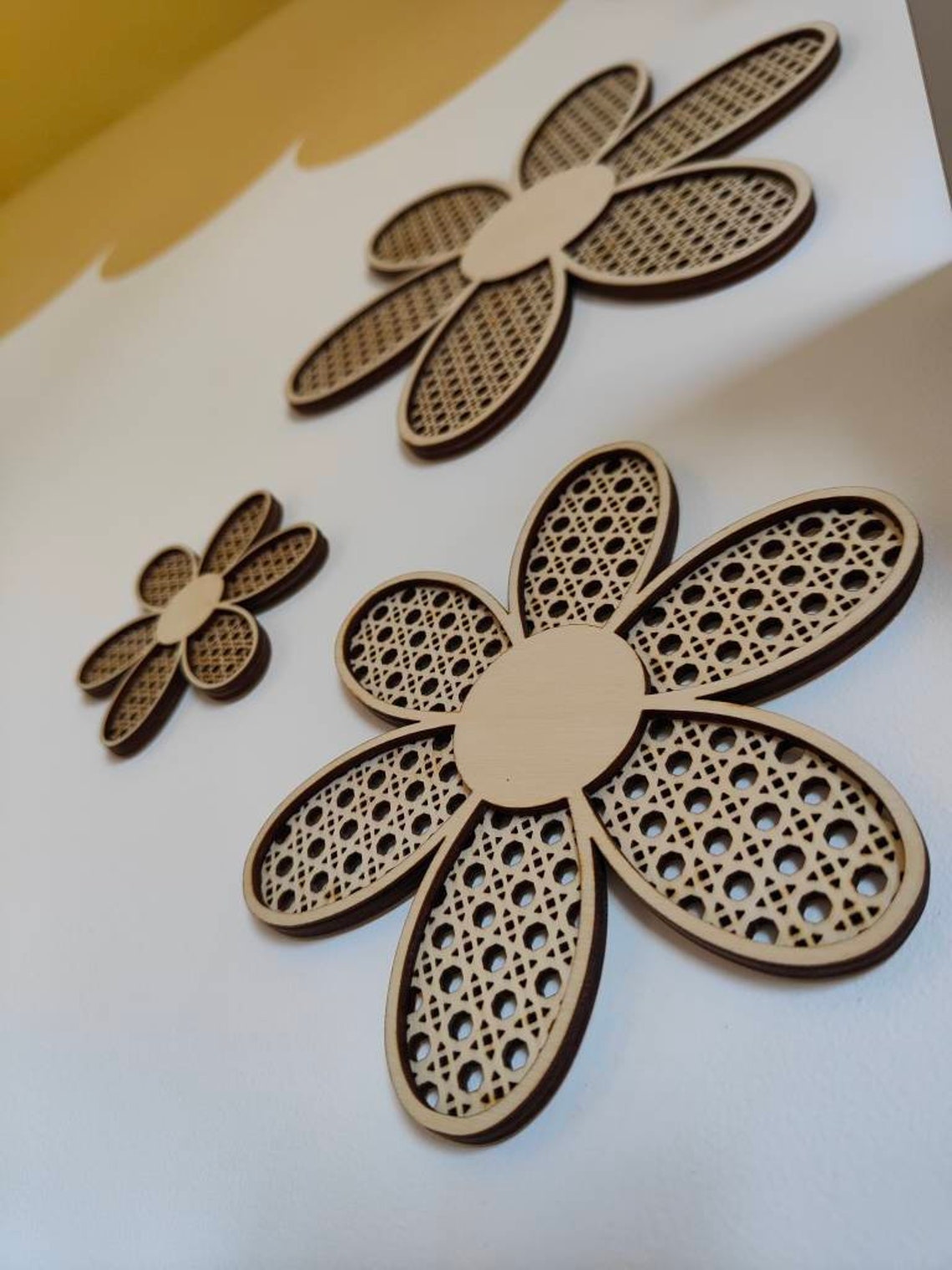 Rattan Flower Boho Nursery Decor Rattan Effect Daisy - Etsy