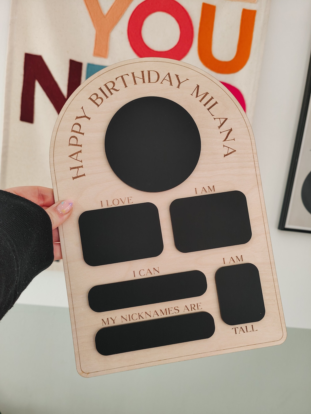 Personalised Birthday Board | Wooden and Acrylic Birthday Milestone ...