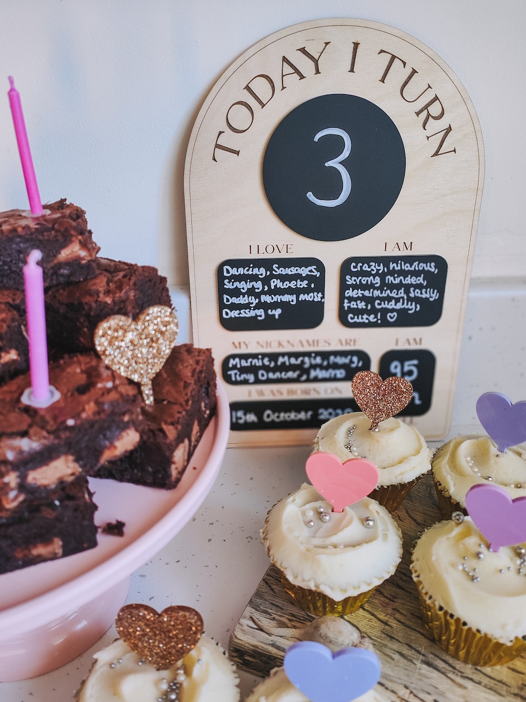 Personalised Birthday Board | Wooden and Acrylic Birthday Milestone ...