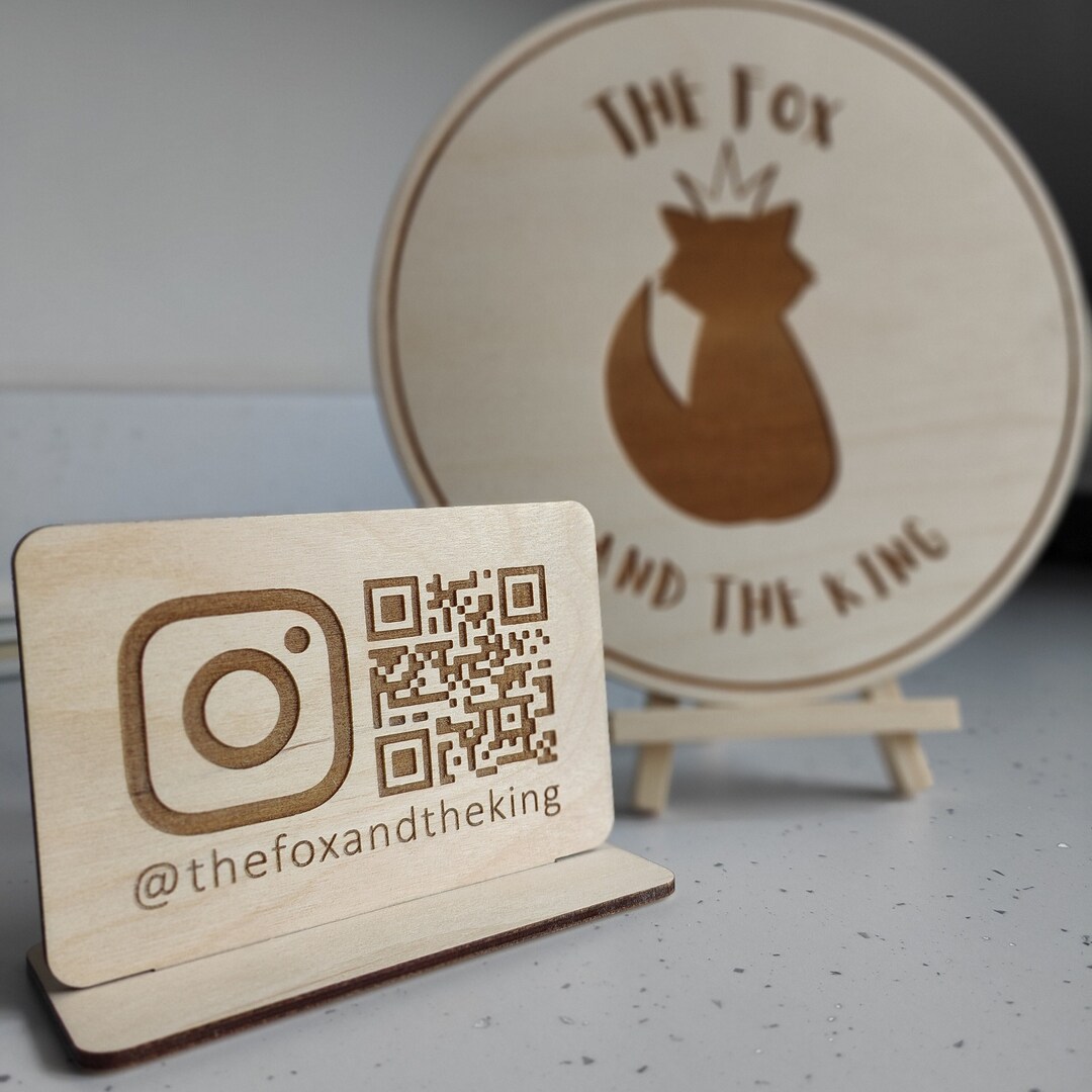 QR Code Sign | Social Media Personalised Sign | Custom Market Craft ...