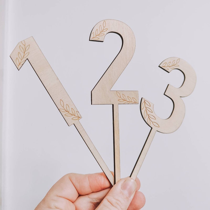 Number Cake Topper - Etsy