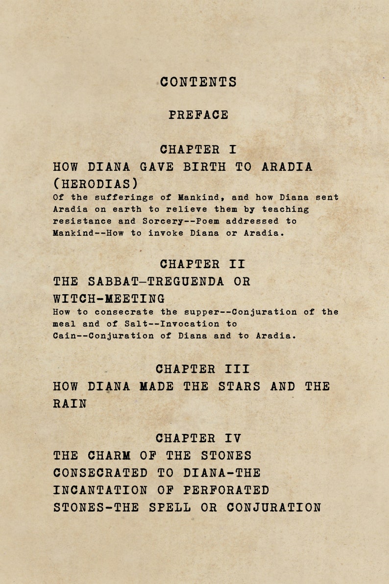 Aradia, or the Gospel of the Witches - Witchcraft E-book (digital PDF ...