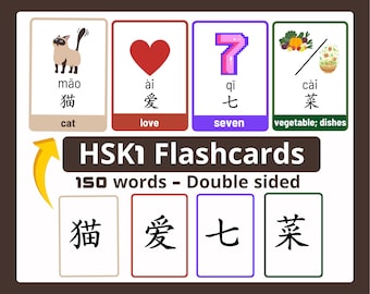 Chinese Character Flashcards (family Pack) Pinyin, Sentences ...