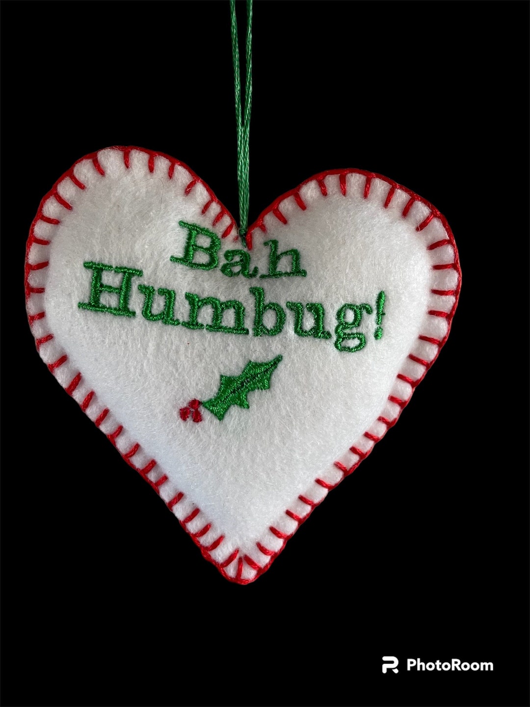Bah Humbug Scrooge Felt Heart Ornament. - Etsy