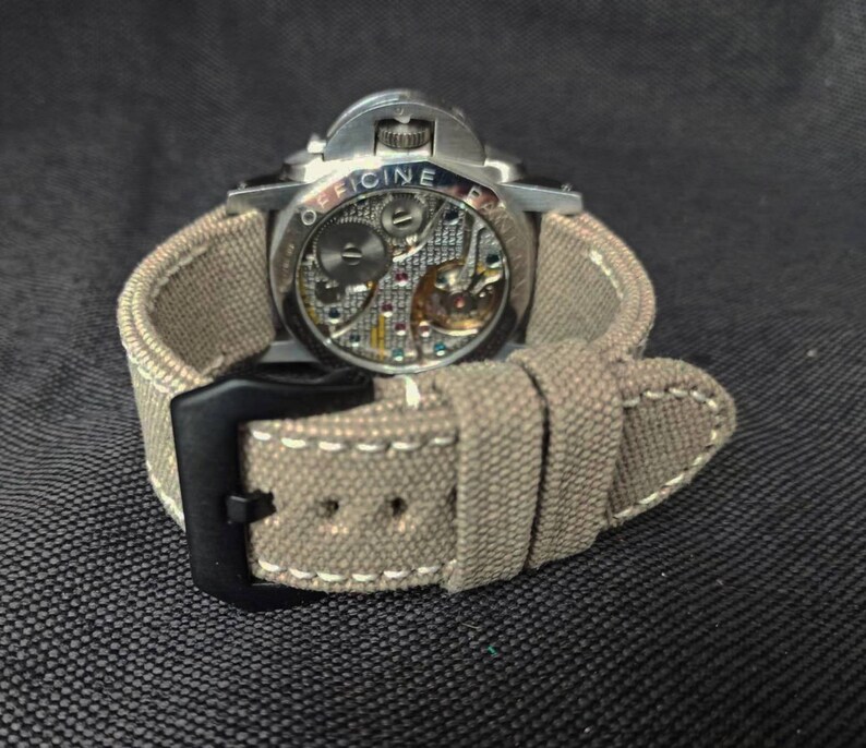 Canvas Watch Strap, 22mm , 24mm, 26mm,rolled Canvas Strap,vintage ...