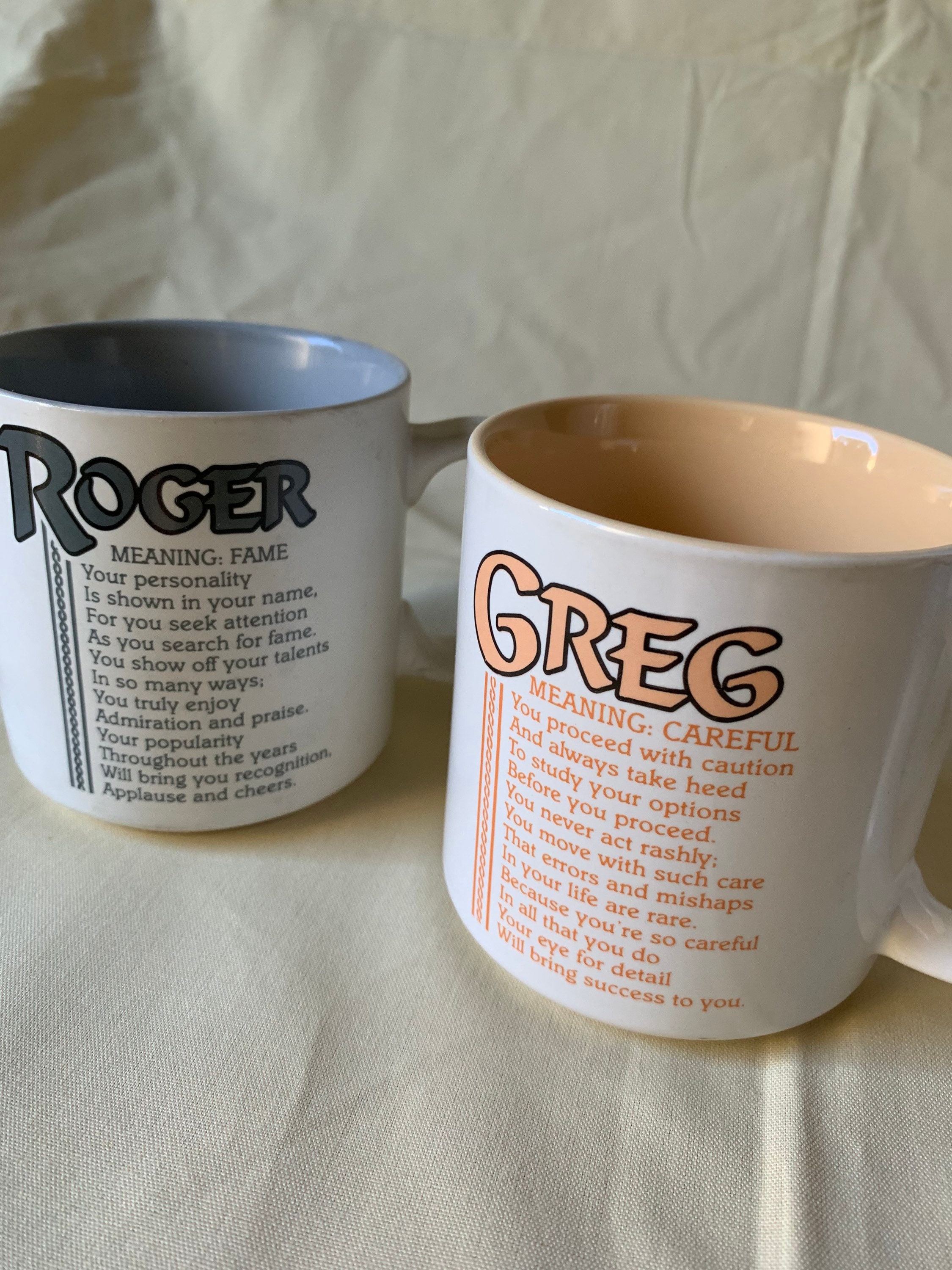 Ceramic Name Mug With Individual Poetry Design - Etsy