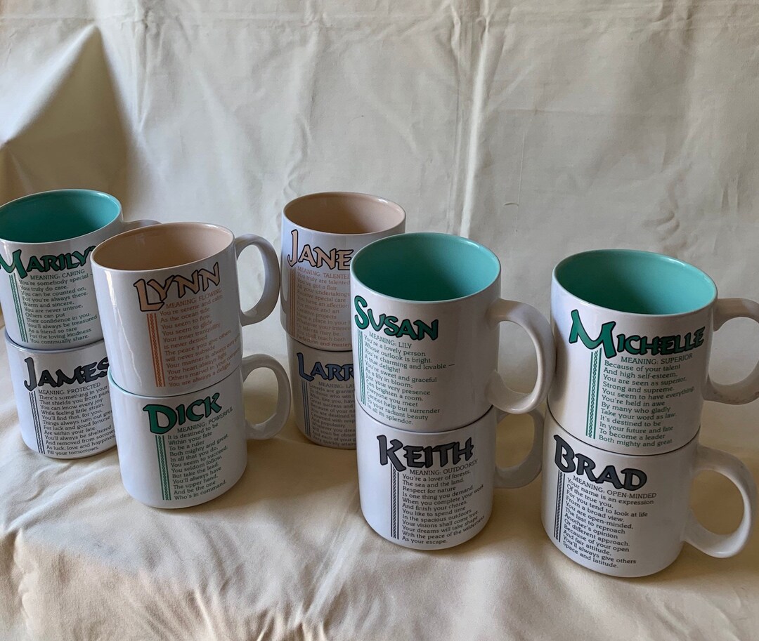 Ceramic Name Mug With Poetry Design - Etsy
