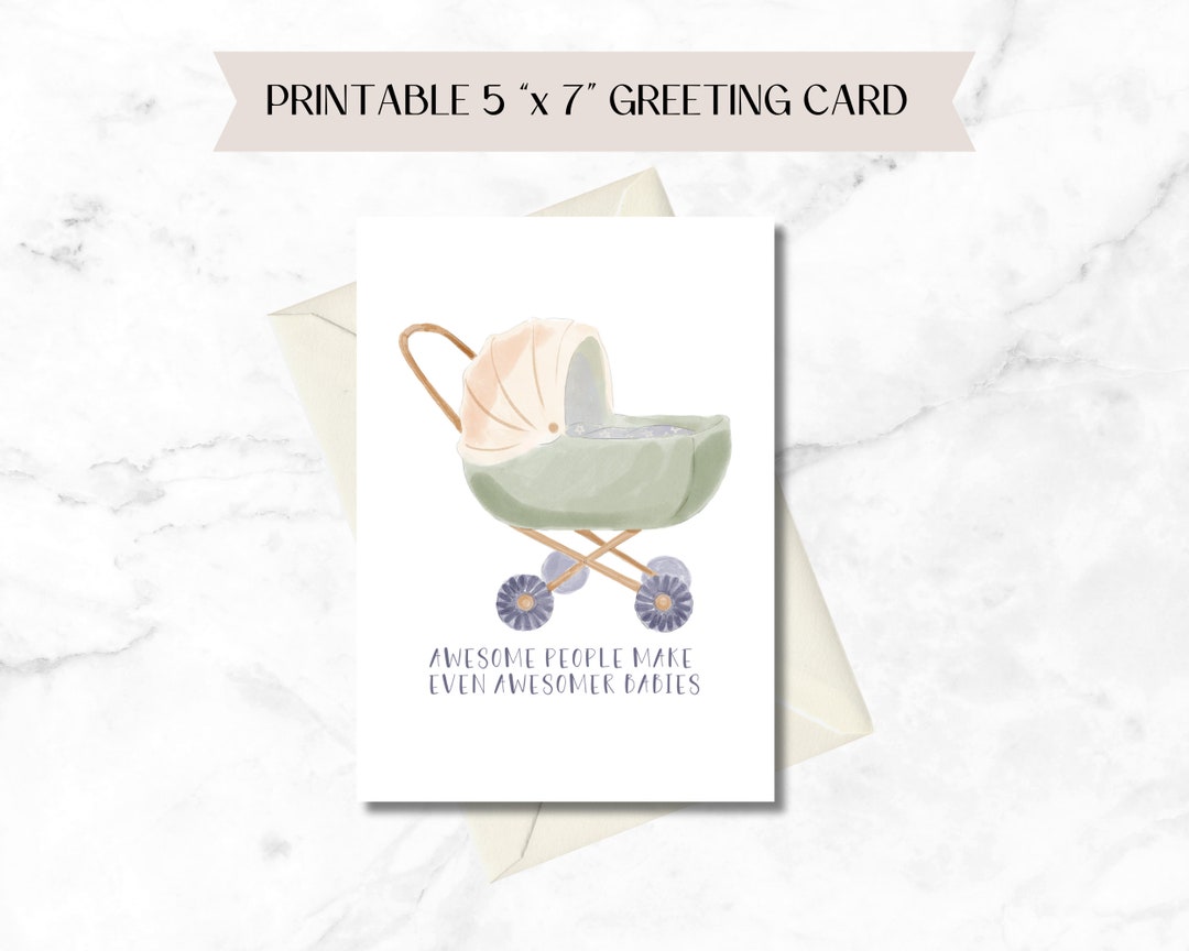 Awesome People Make Even Awesomer Babies - New Parents Congrats Card ...