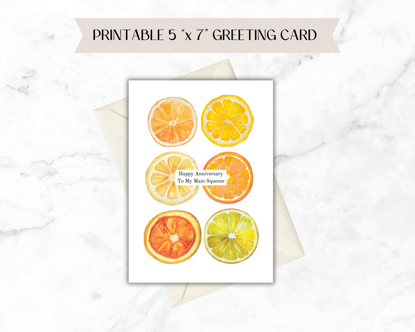 Main Squeeze - Happy Anniversary - Cute Printable Love Card - PDF PNG ...
