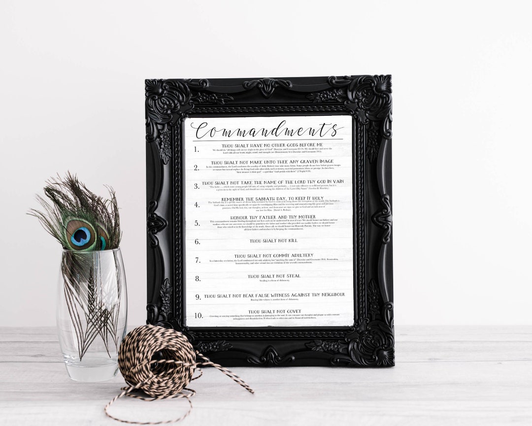 The 10 Commandments: Modern Display of the 10 Commandments, as Written ...