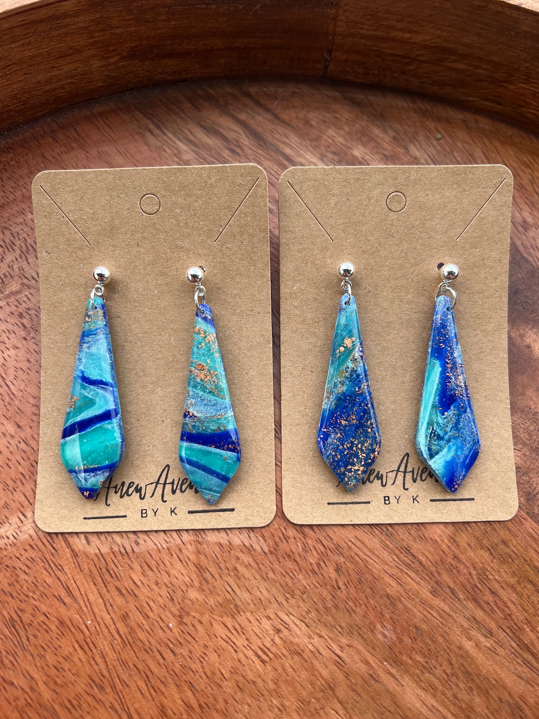 Ocean Treasure Elongated Diamond Drops - Etsy
