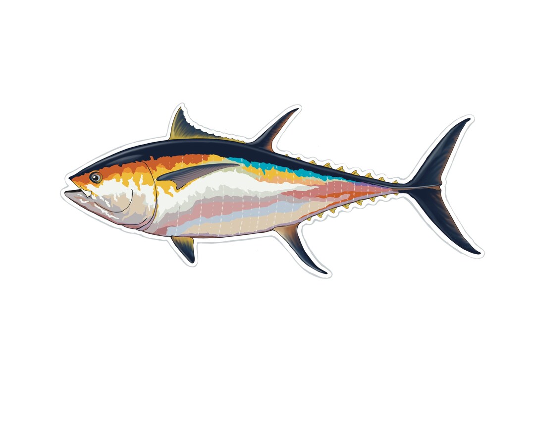 Bluefin Tuna 6" Fishing Sticker - Etsy