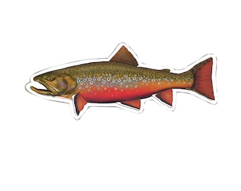 Brook Trout Stonefly Sticker Decal Designed by Evan Makuvek - Etsy