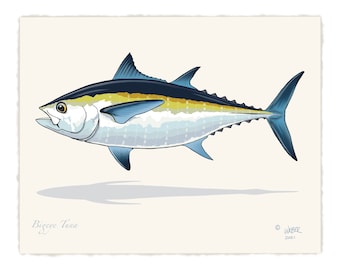 Bluefin Tuna Fish Print | Etsy