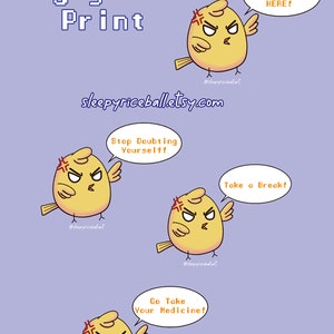 Customizable Angry Borb Reminder - 4x6 Mini Print - Etsy