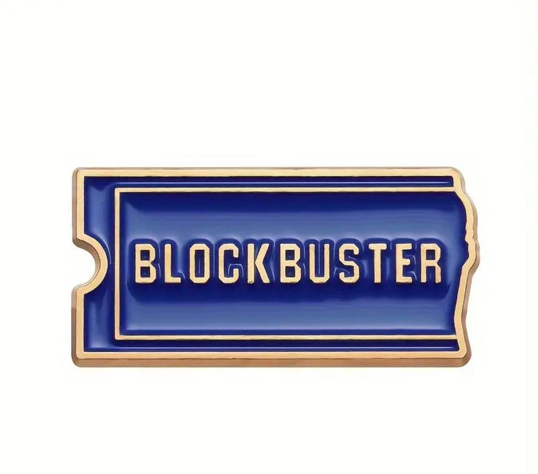 Blockbuster Video Pin Badge Metal Enamel Logo Retro 90s Video Store ...