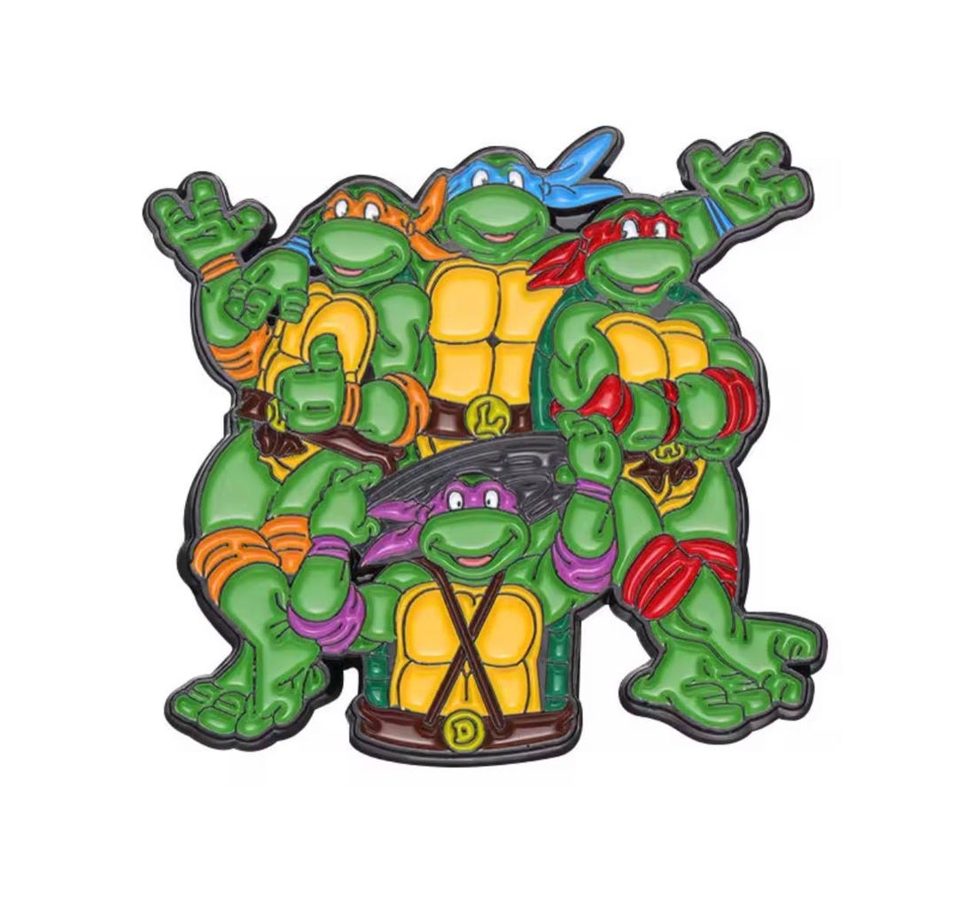 Teenage Mutant Ninja Turtles Metal Enamel Pin Badge Brooch Novelty ...