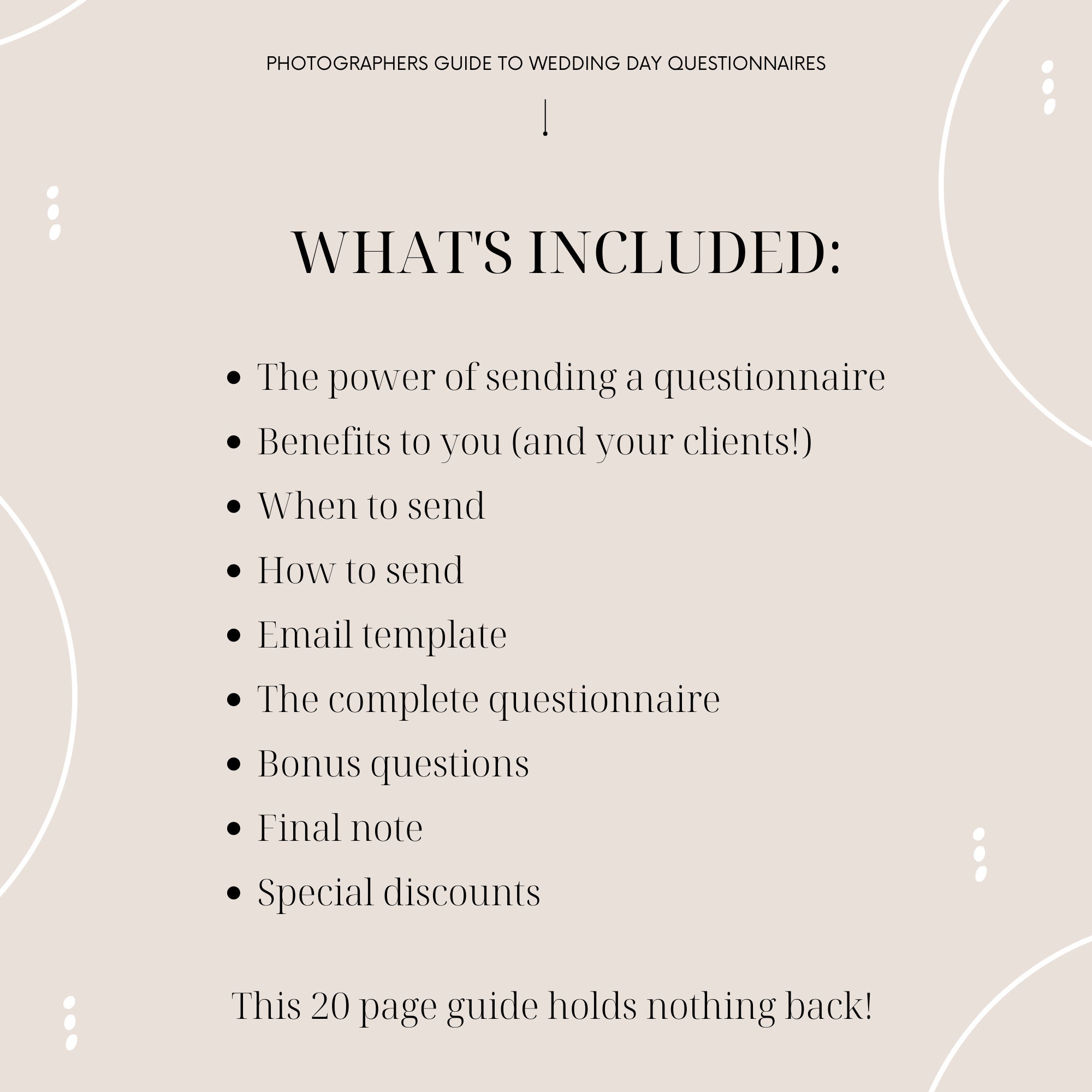 Photography Guide to Pre-wedding Day Questionnaires - Etsy