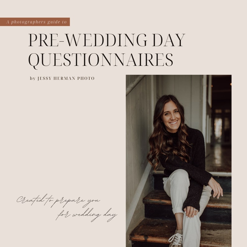 Photography Guide to Pre-wedding Day Questionnaires - Etsy