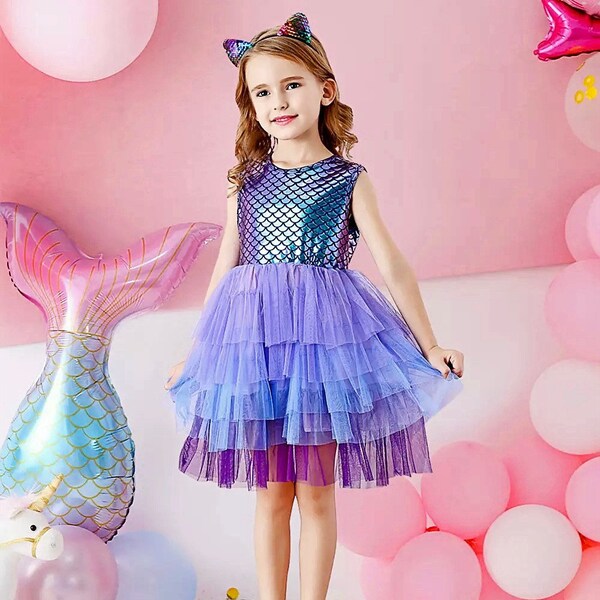 Girls Mermaid Dress - Etsy