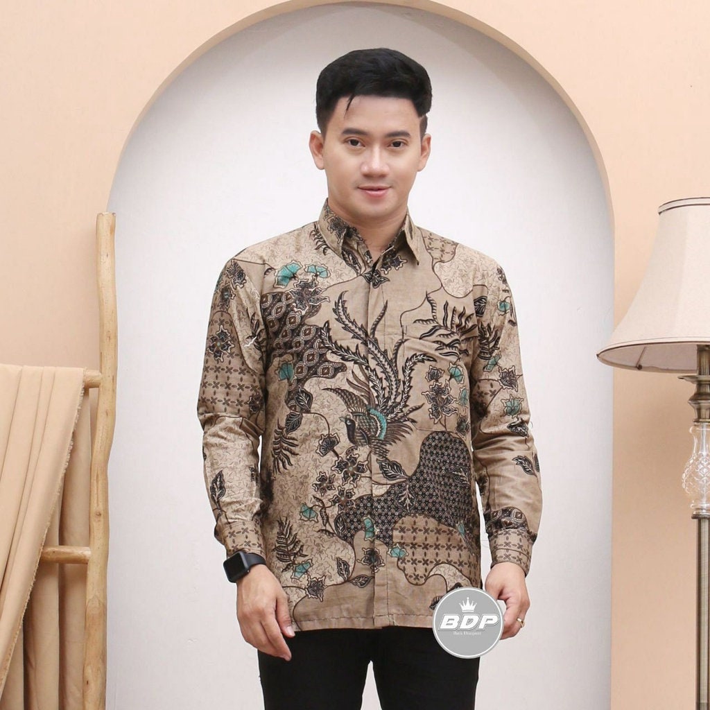 Batik Indonesia Man Batik Shirt Long Sleeve 72 Batik - Etsy