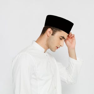 ATLAS Premium Tall Songkok – 10cm Height AC Comfort Fit | Islamic Peci ...