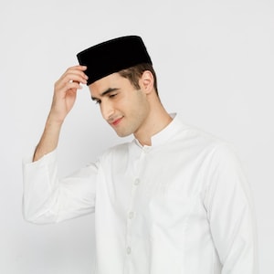 ATLAS Premium Tall Songkok – 10cm Height AC Comfort Fit | Islamic Peci ...