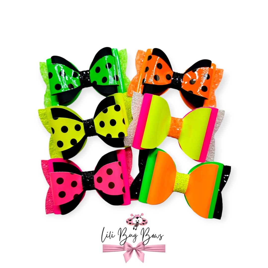 Neon Stanley Tumbler Straw Topper Bow Collection - Etsy