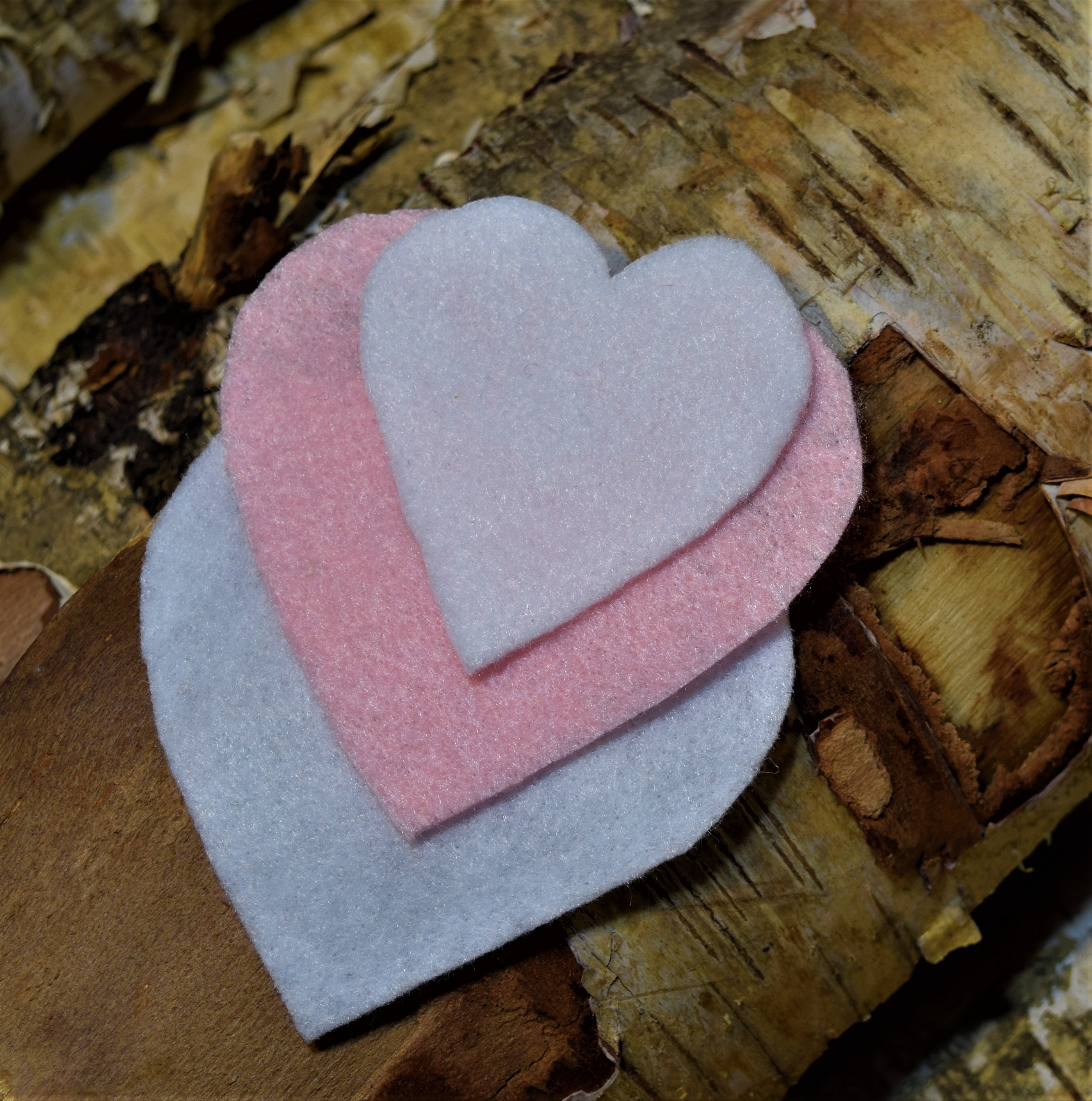 DIY Felt Hearts Christmas Ornament Kit Set of 3 Felt Ornaments ...