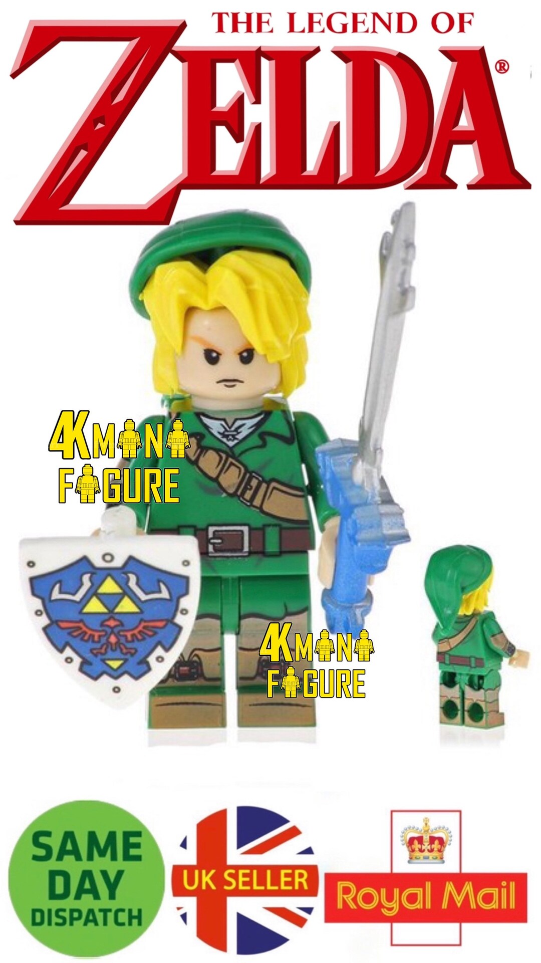 The Legend of Zelda Green Link Mk2 Custom Mini Figure - Etsy