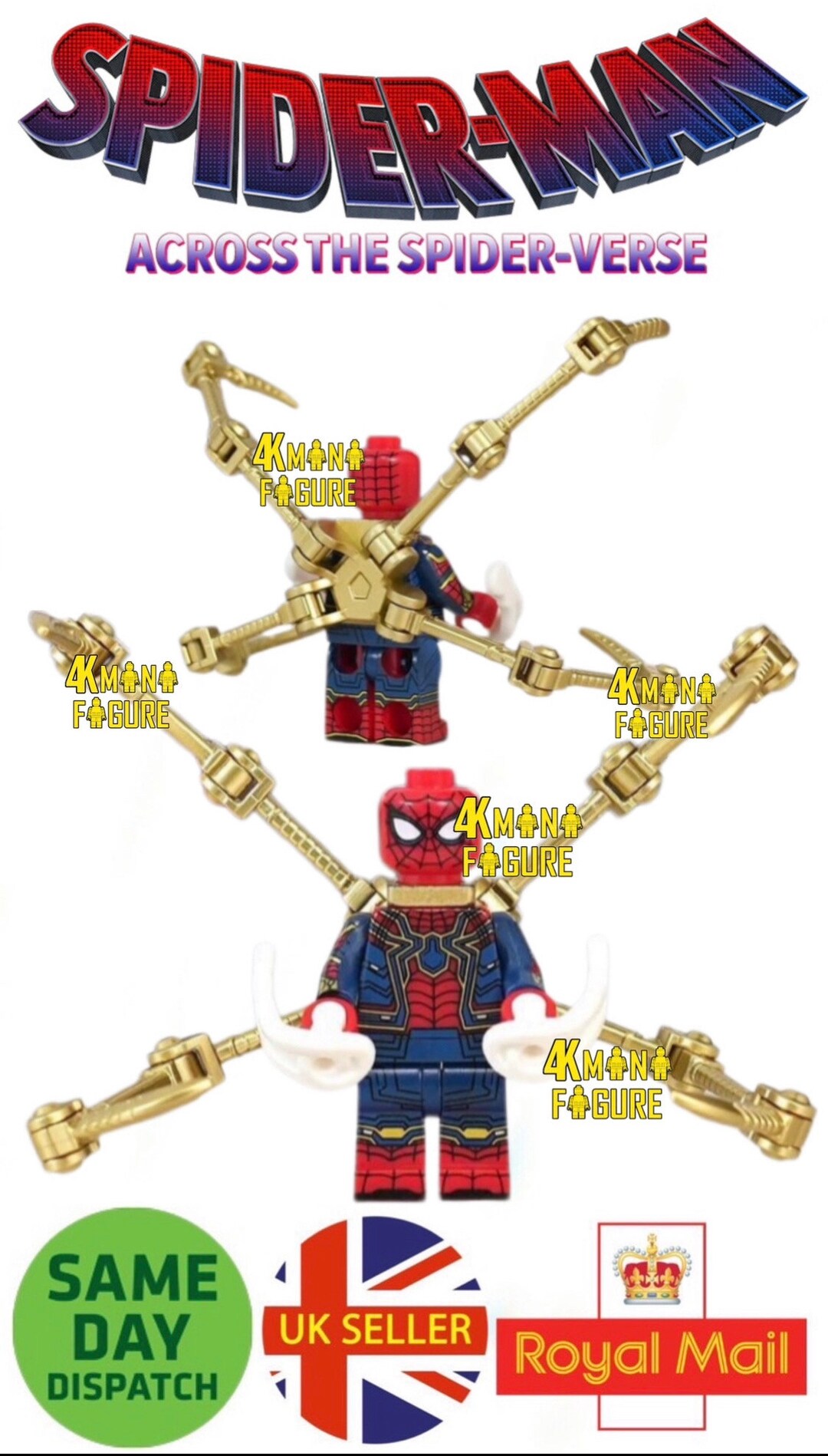 Spiderman Iron Spider Minifigure New Mk1 Movie Cake Topper - Etsy
