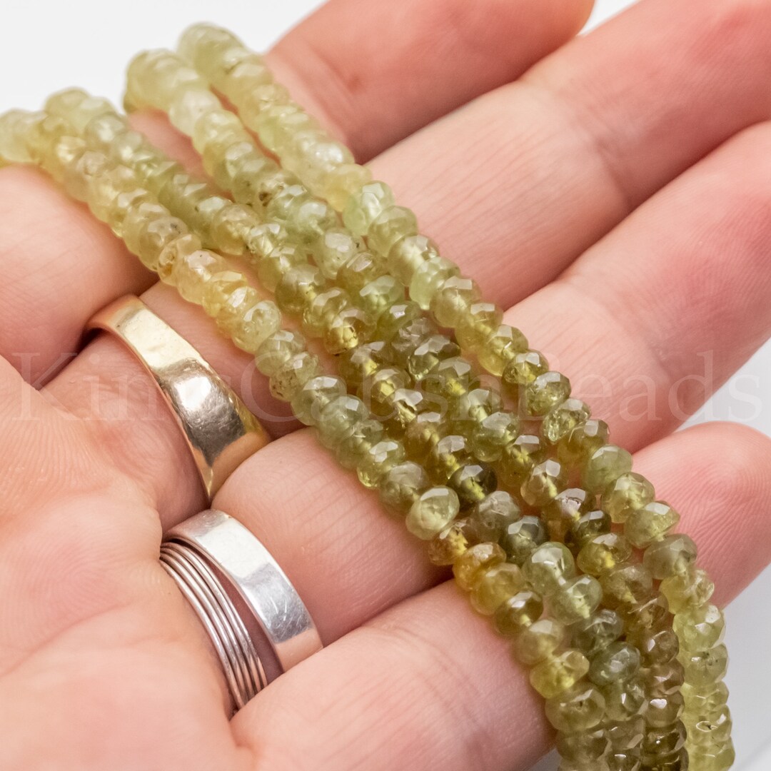 Shaded Grossular Grossularite Green Garnet Gemstone 4.5mm Hand-cut ...