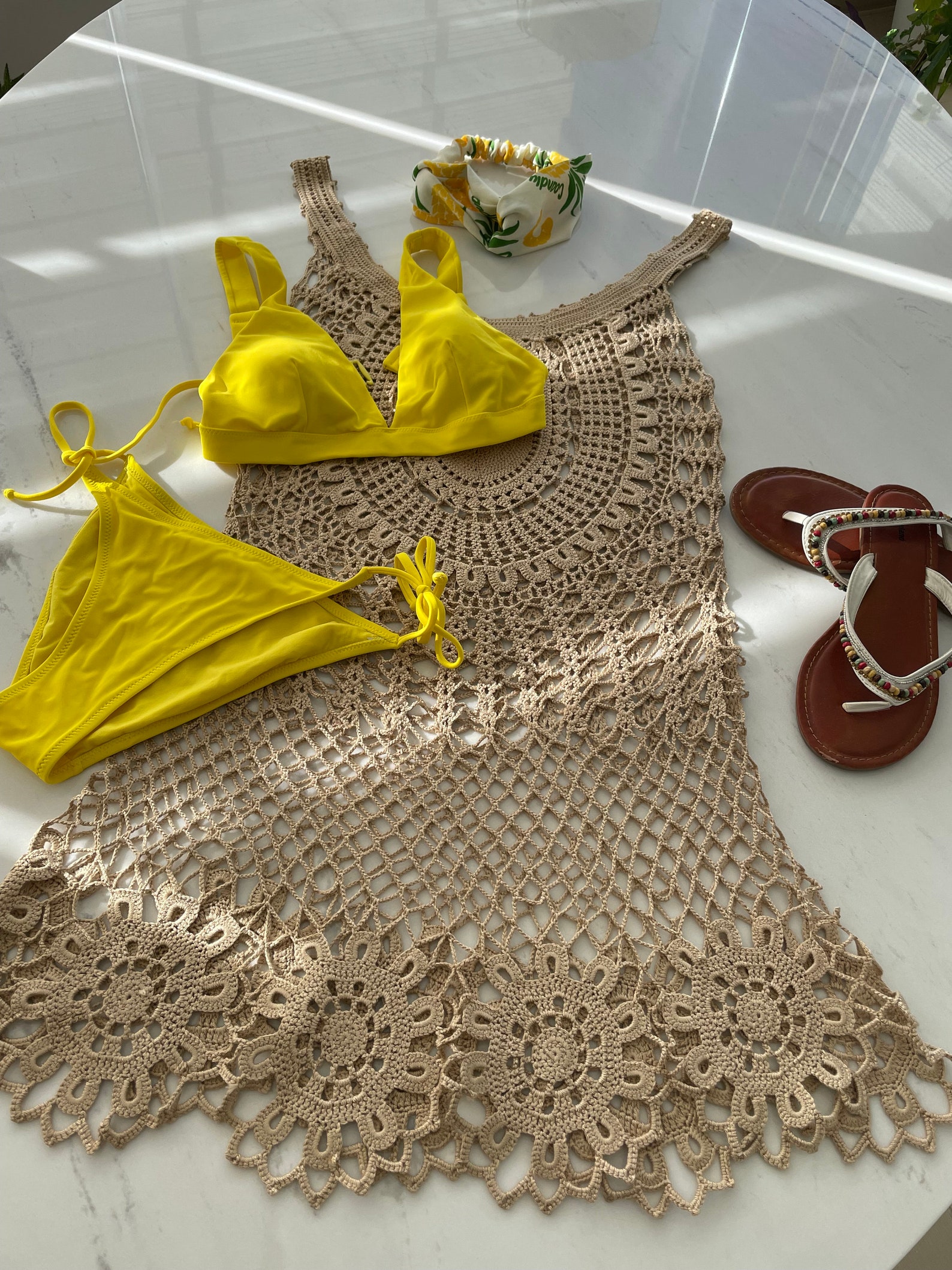 Crochet Dress, Beach Dress, Summer Cotton Dress, Festival Crochet Dress ...