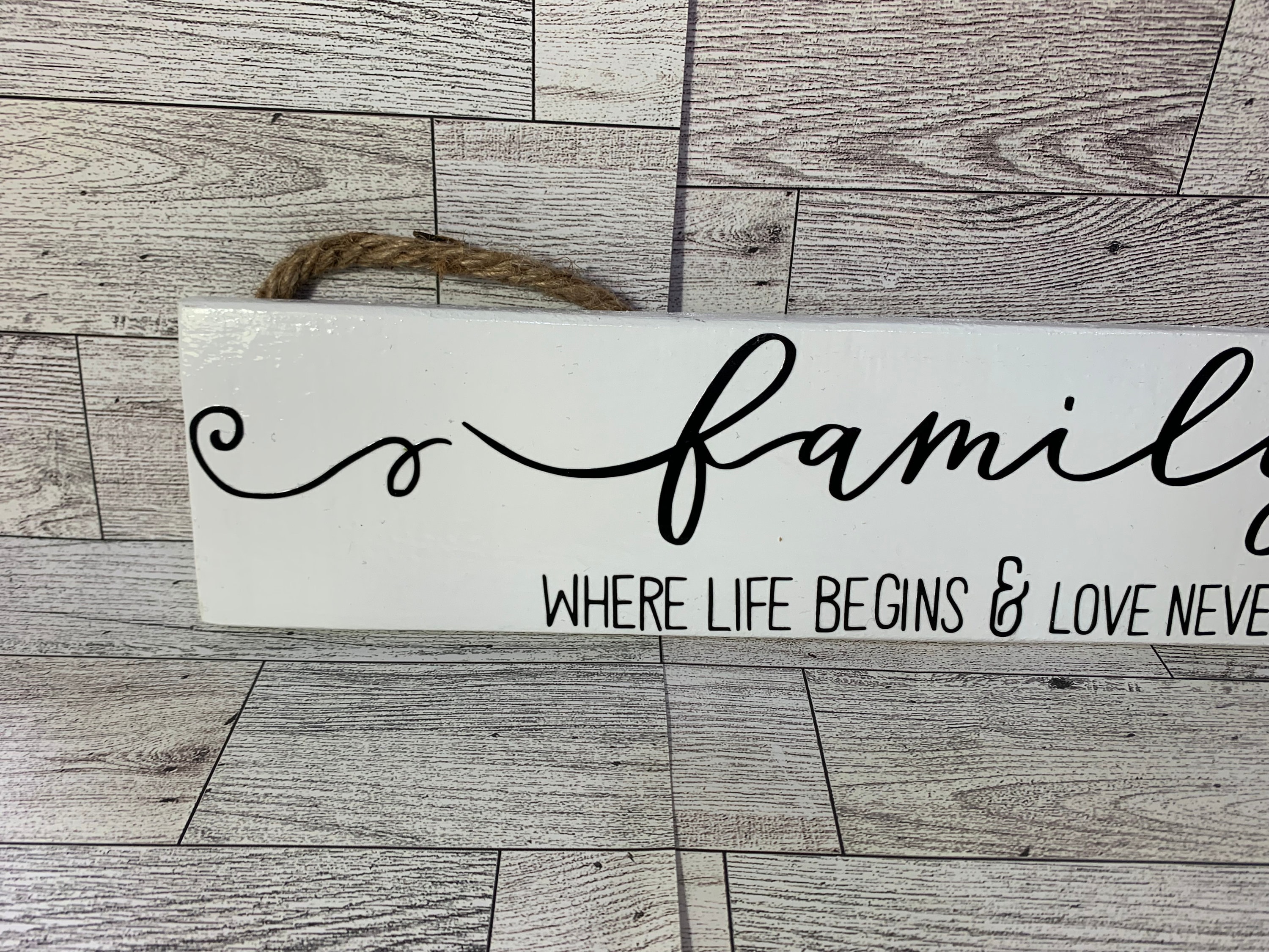 Wooden Family Sign, Anniversary Gift, Wall Hanging, Home Decor Family ...