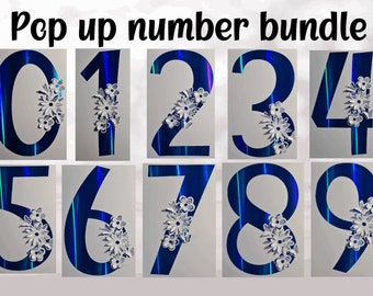Pop up Numbers Svg - Etsy