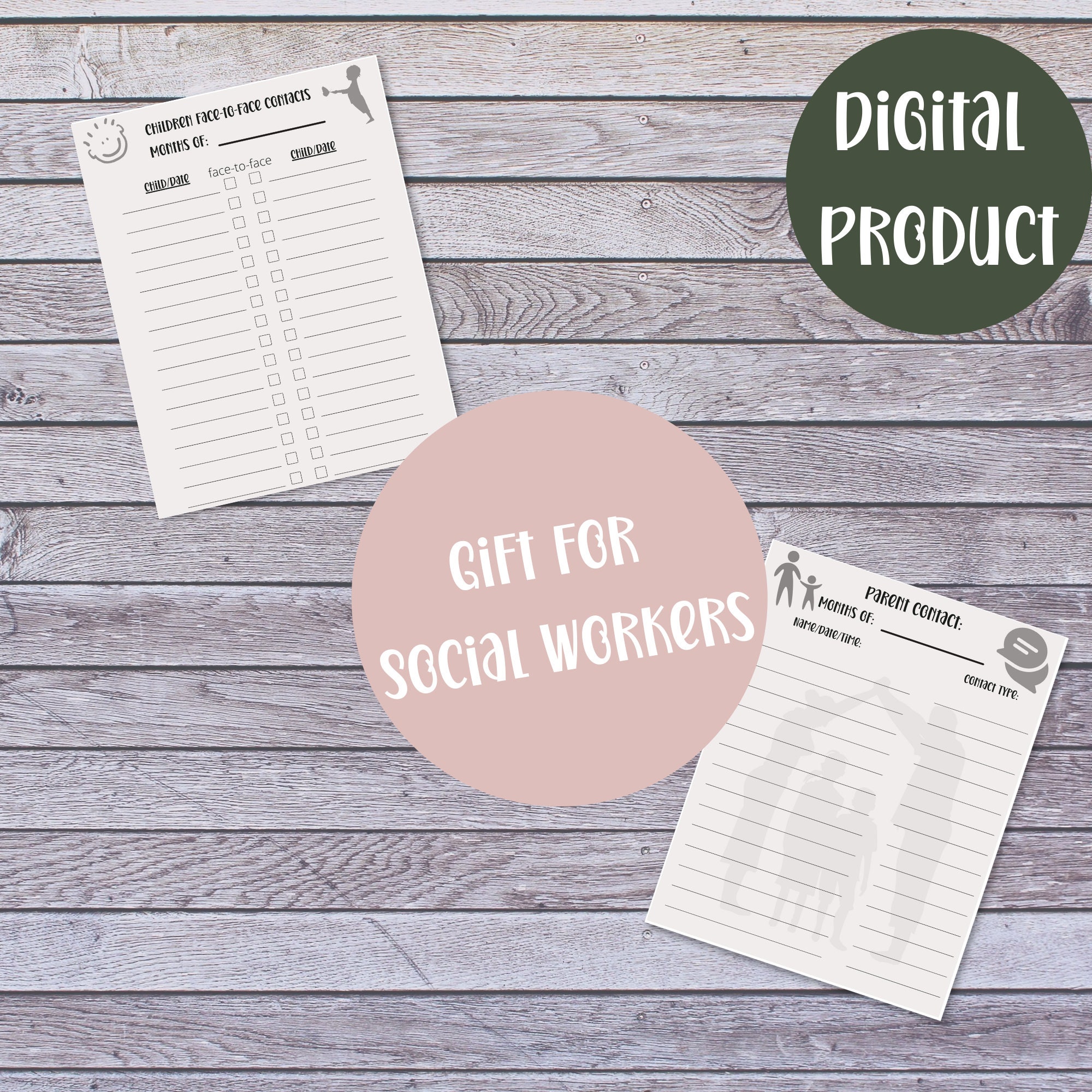A Social Worker's Logbook | Client Log | Social Worker Tracker - Etsy