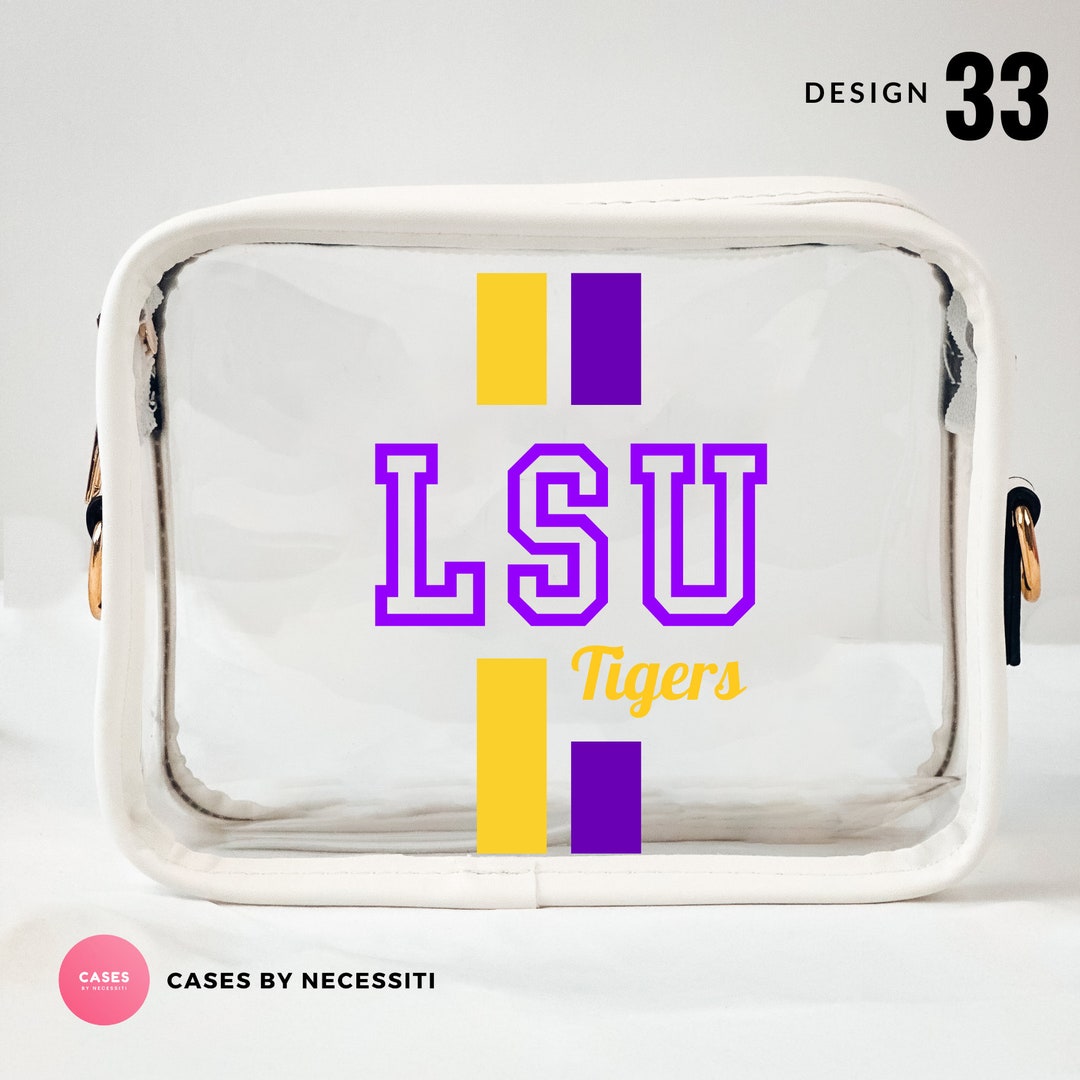 LSU TIGERS- College Football Custom Clear Bag- Stadium Approved- Cute ...