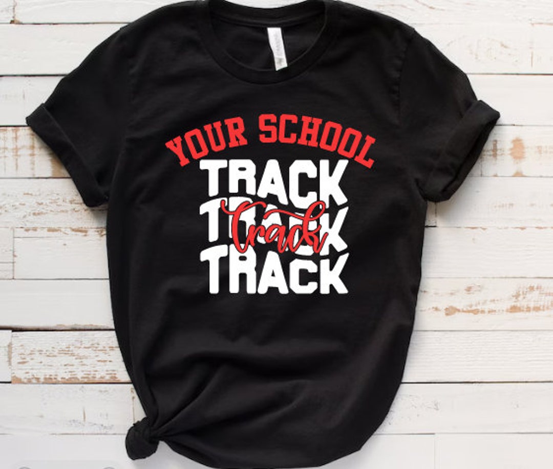 Customized Track Tee, Mascot or School Custom Tee, All Colors, Track ...