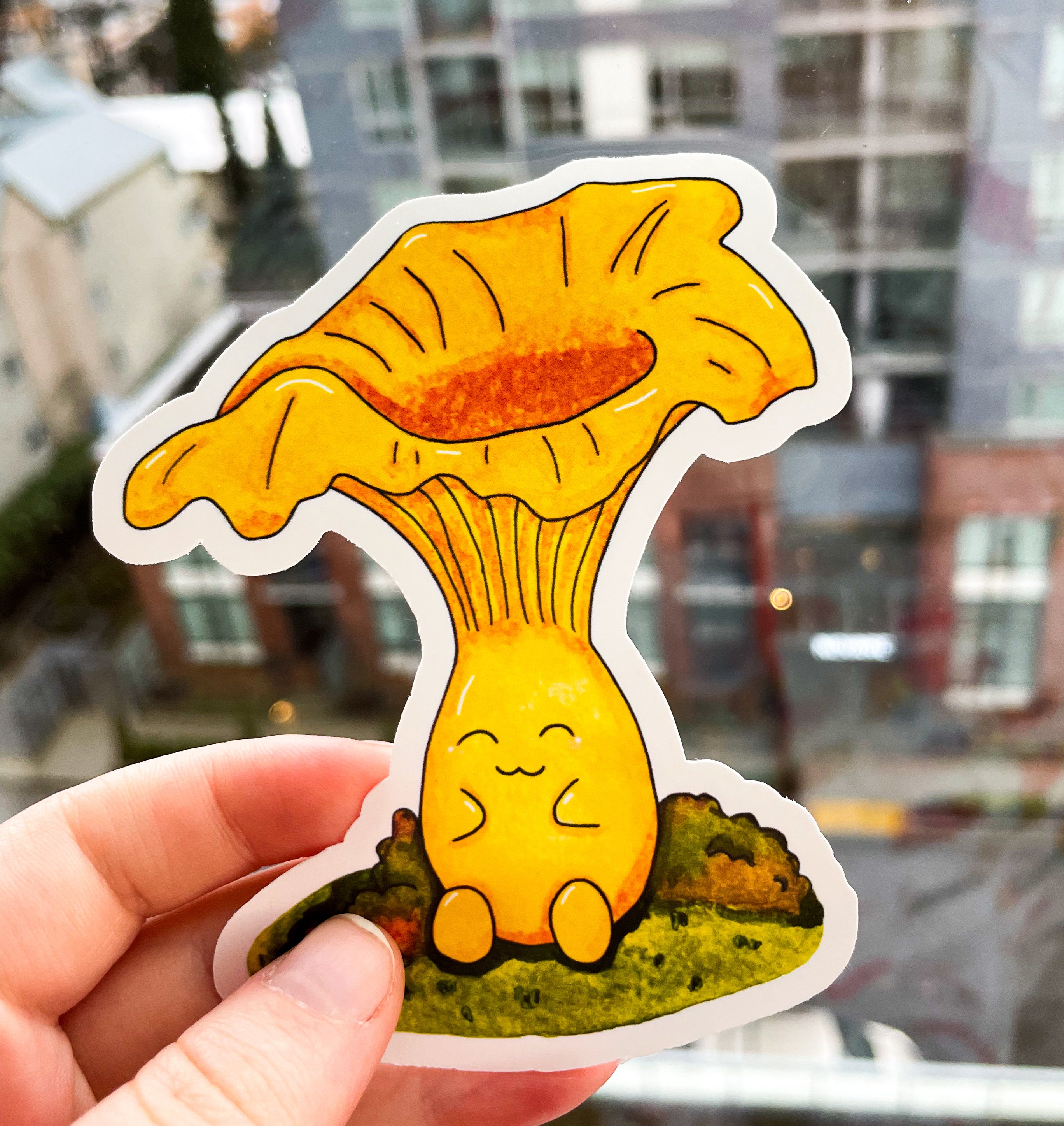 Chanterelle Mushroom Sticker - Etsy